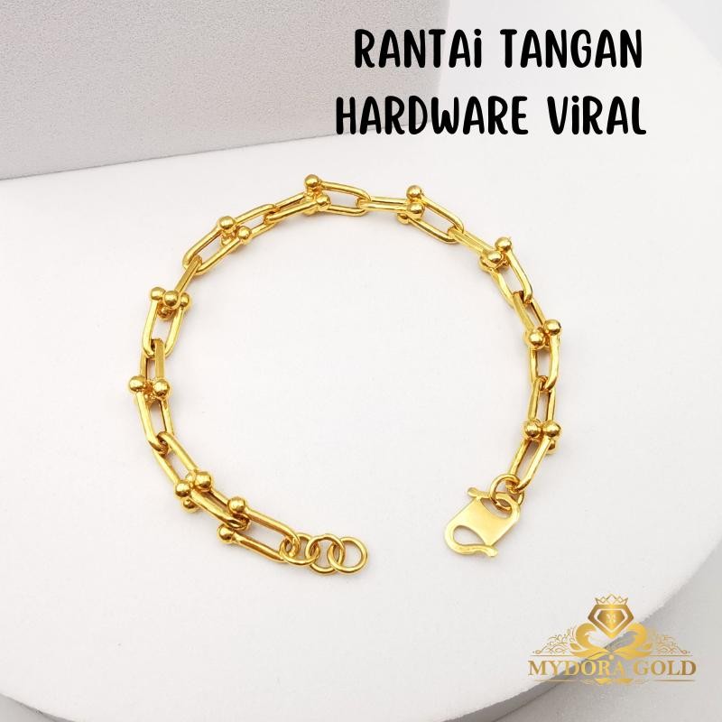 MYDORA Rantai Tangan Hardware Viral | Emas 916/22K | Shopee Malaysia