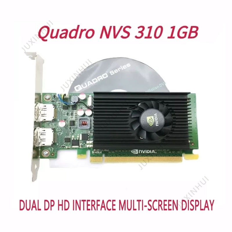 Original NVIDIA Quadro NVS310 NVS315 graphics card, 1GB VRAM, dual DP ...