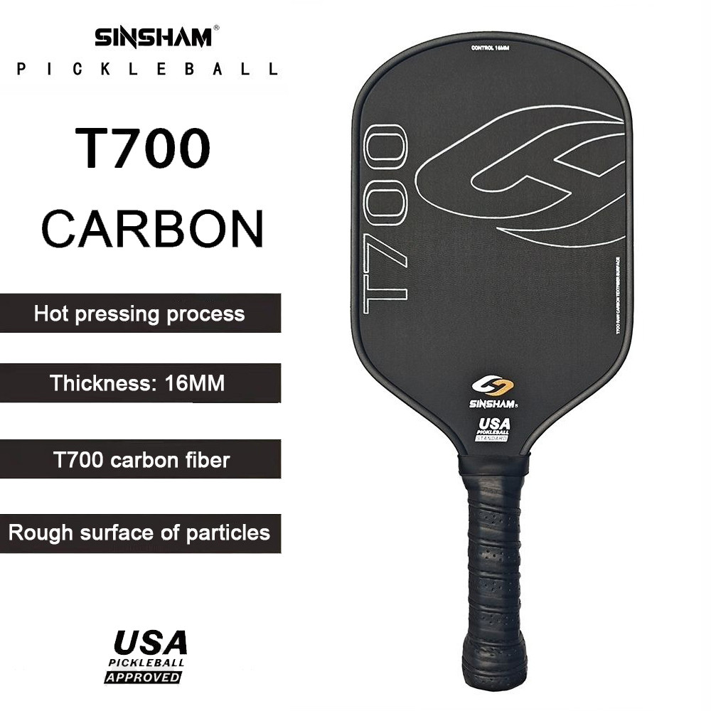 SINSHAM 16MM Pickleball Paddle Hot Pressing T700 Carbon Fiber ...