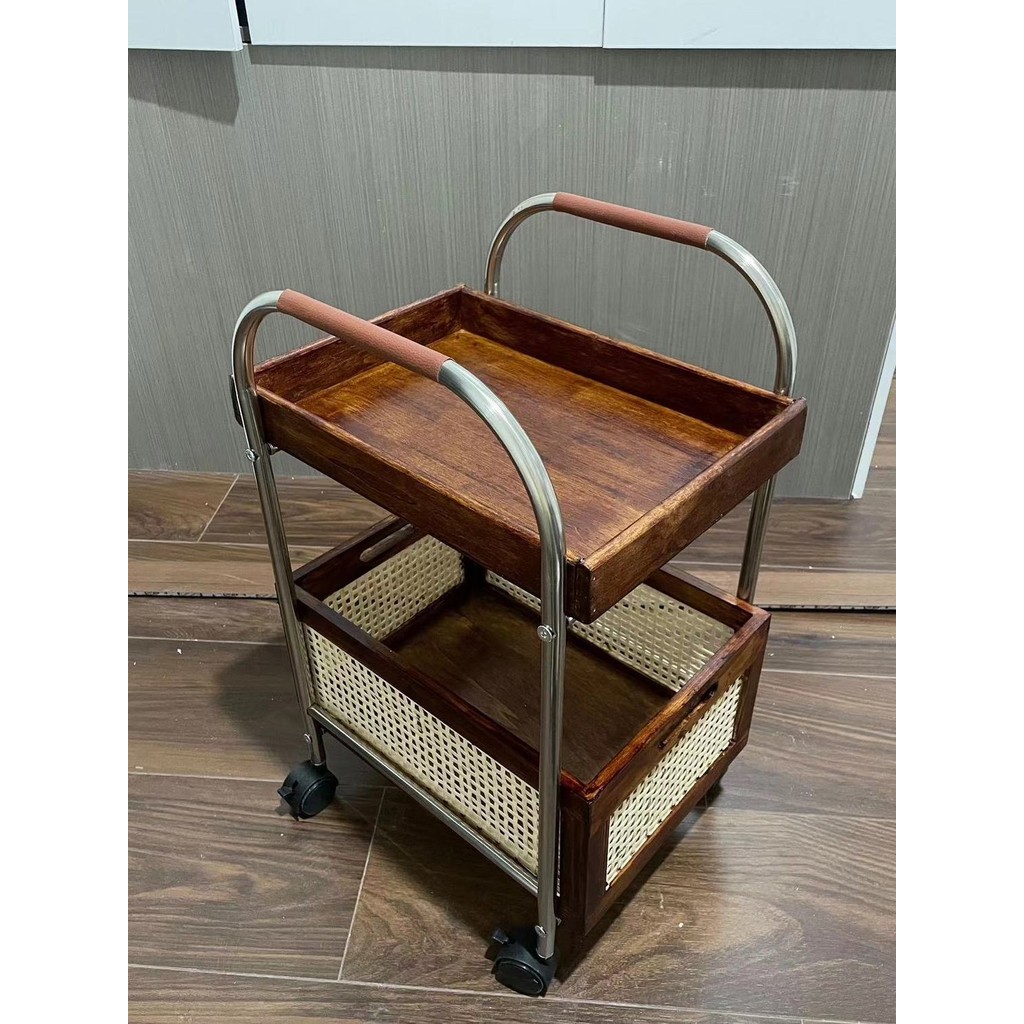Stainless Steel Wheeled diy Trolley i Influencer Style Simple Shelf ...