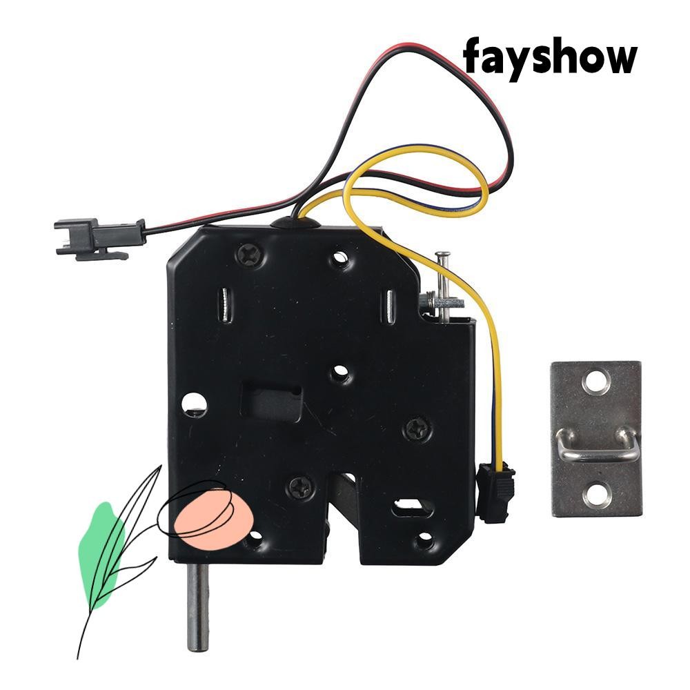FAYSHOW Mini Electric Bolt Lock, DC 12V Black Solenoid Door Lock ...