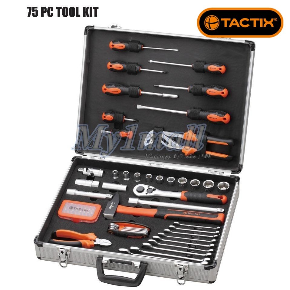 TACTIX 365048 75PCS Ratchet Socket Tool Set | Shopee Malaysia