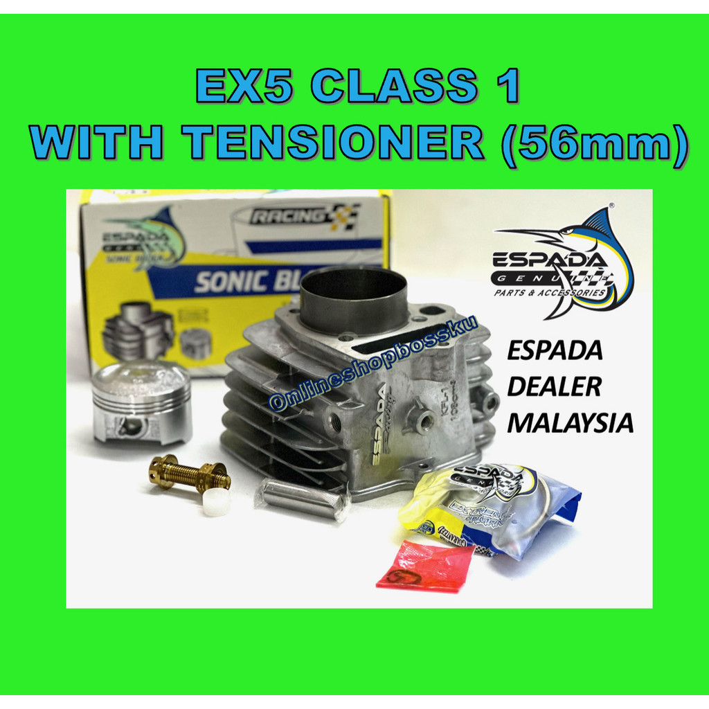 EX5 CLASS 1 56MM PISTON SONIC RACING BLOCK ESPADA 56MM + TENSIONER EX5 ...