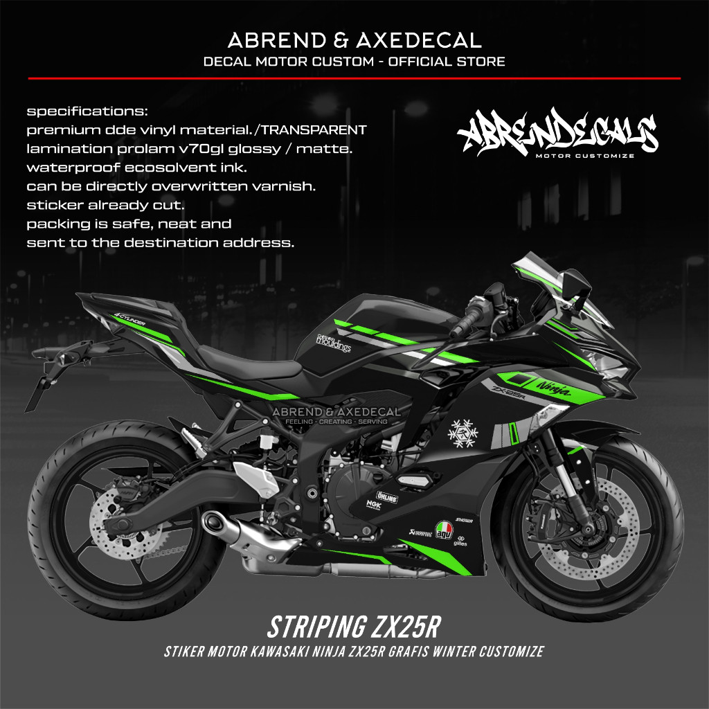 Striping Zx25R Garfis Winter Custom / kawasaki Ninja Zx25R Motorcycle ...