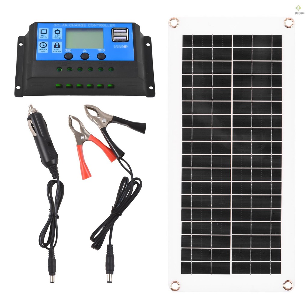 20 Watt 12 Volt Solar Panel Kit Waterproof Solar Panel with High ...