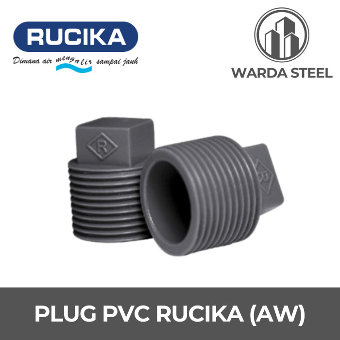 Aw Plug 1/2" RUCIKA PVC Outer Thread - 1/2 Inch Plug Pipe Cap Dop ...
