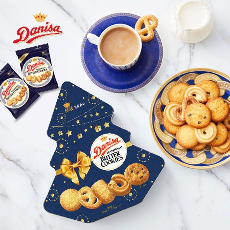 Danisa Crown Denmark Cookies Christmas Biscuits 132g * 3 Boxes Combination Influencer Delicious ...