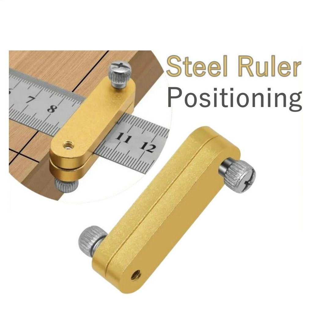 Steel Ruler Positioning Block Angle Scriber Line Marking Gauge Locator ...