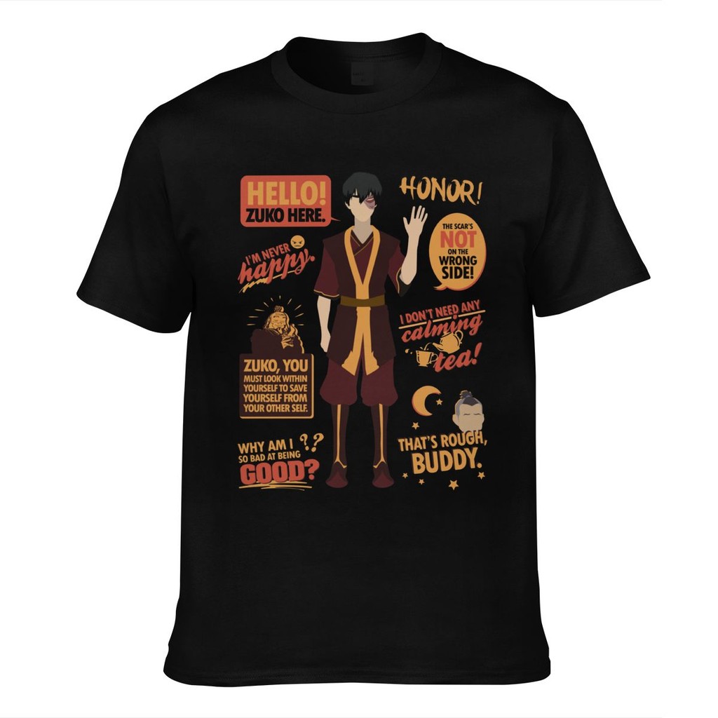 Avatar The Last Airbender Zuko Tee Cartoon Prince Long Crew Korea Basic ...