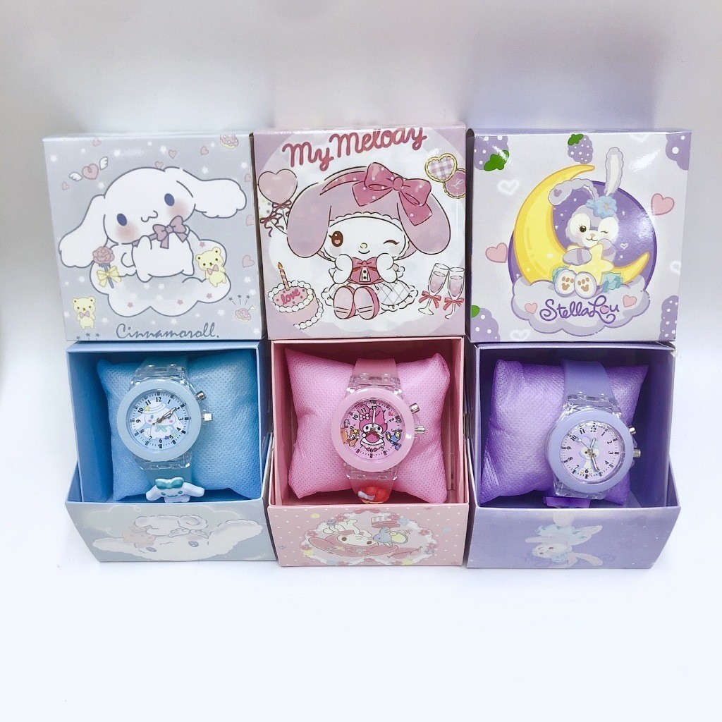 Jam Kanak LED Cute Watch Children Kids Light Watches Cute Watch Kuromi ...