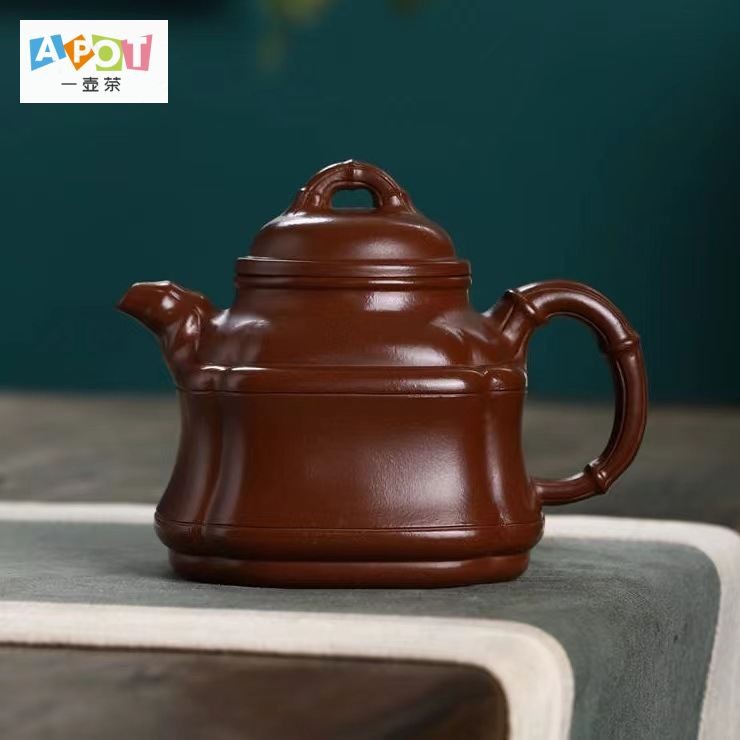 [One pot of tea] Yixing's new purple sand product Sifang bamboo tripod ...