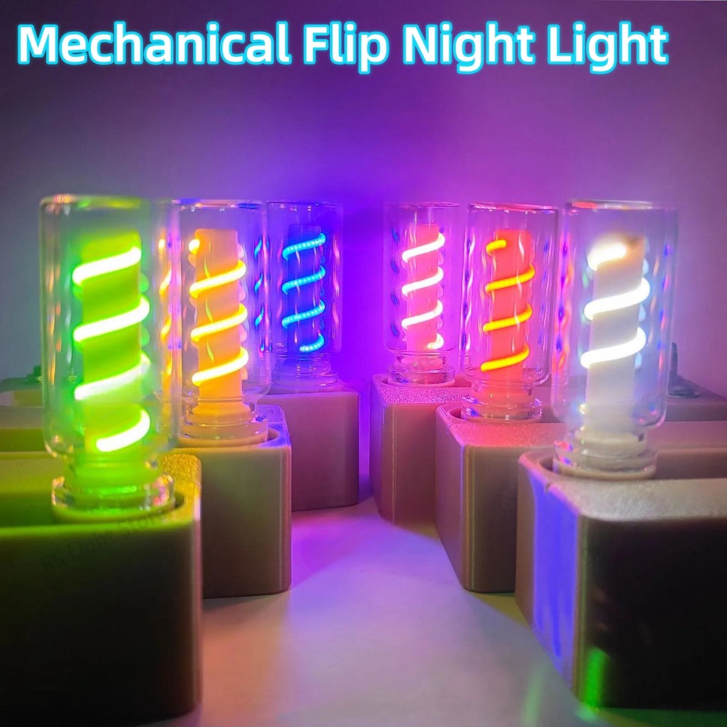 New 5V Rechargeable Relieve Stress Stuff Mechanical Flip Night Light ...