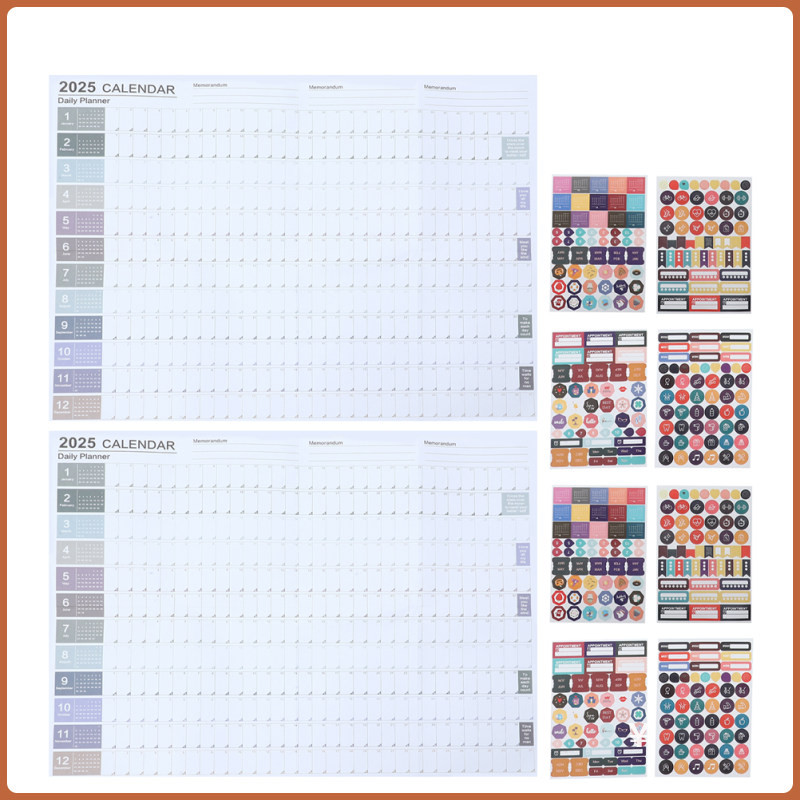 【Ready Stock】 2 Sets Desk Calendars Advent 2025 Wall Monthly Simple ...