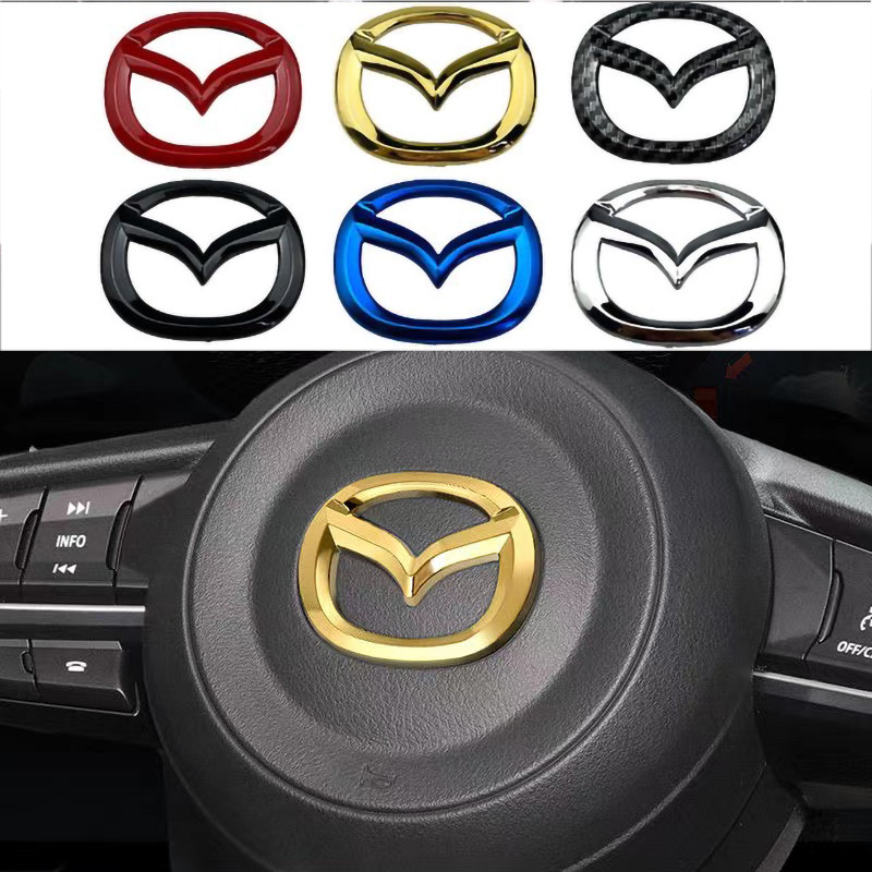 Mazda Car Steering Wheel Badge Logo Sticker for Mazda 6 Atenza 3 Axela ...