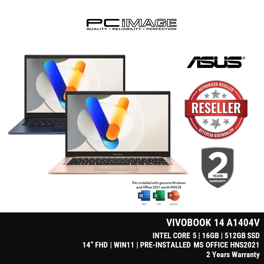 ASUS VIVOBOOK 14 (A1404V-APB007WSM/8WSM) LAPTOP C5-120U/ 16GB DDR4 ...