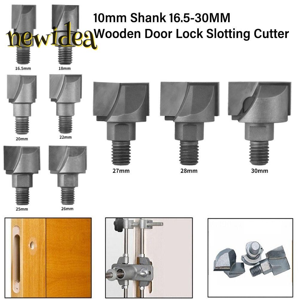 NEWIDEA Wooden Door Lock Slotting Cutter, Tungsten Steel 10mm Shank CNC ...