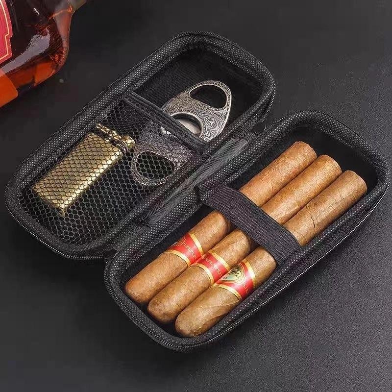 Portable Box Cigar Humidor Travel Pipe Bag Portable Cigar Case Cigar ...