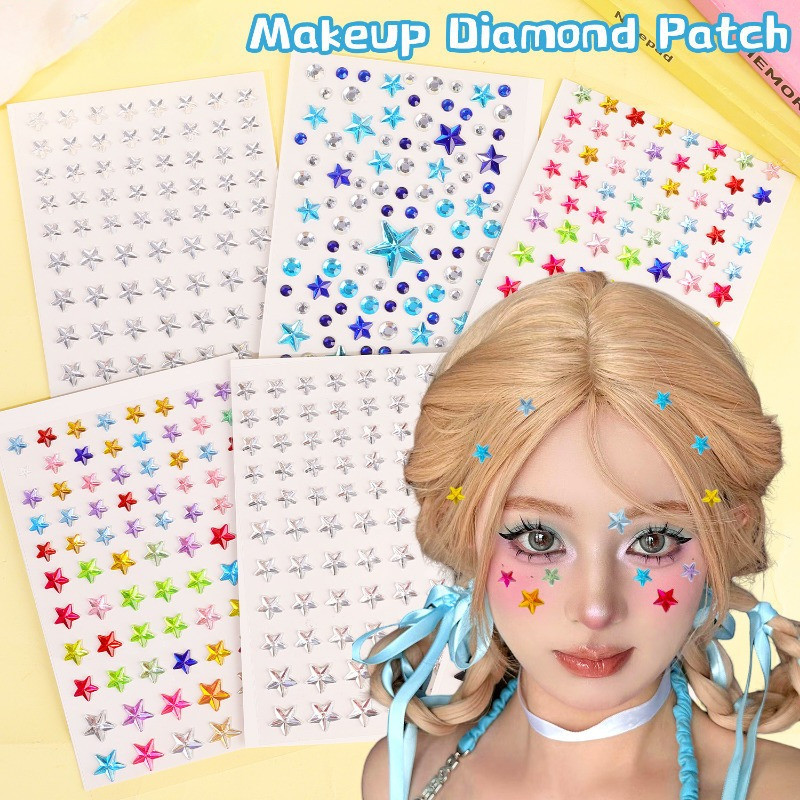Diamond Star Stickers Crystal Palestine Eye Patch- Y2k Sweet Art Patch ...