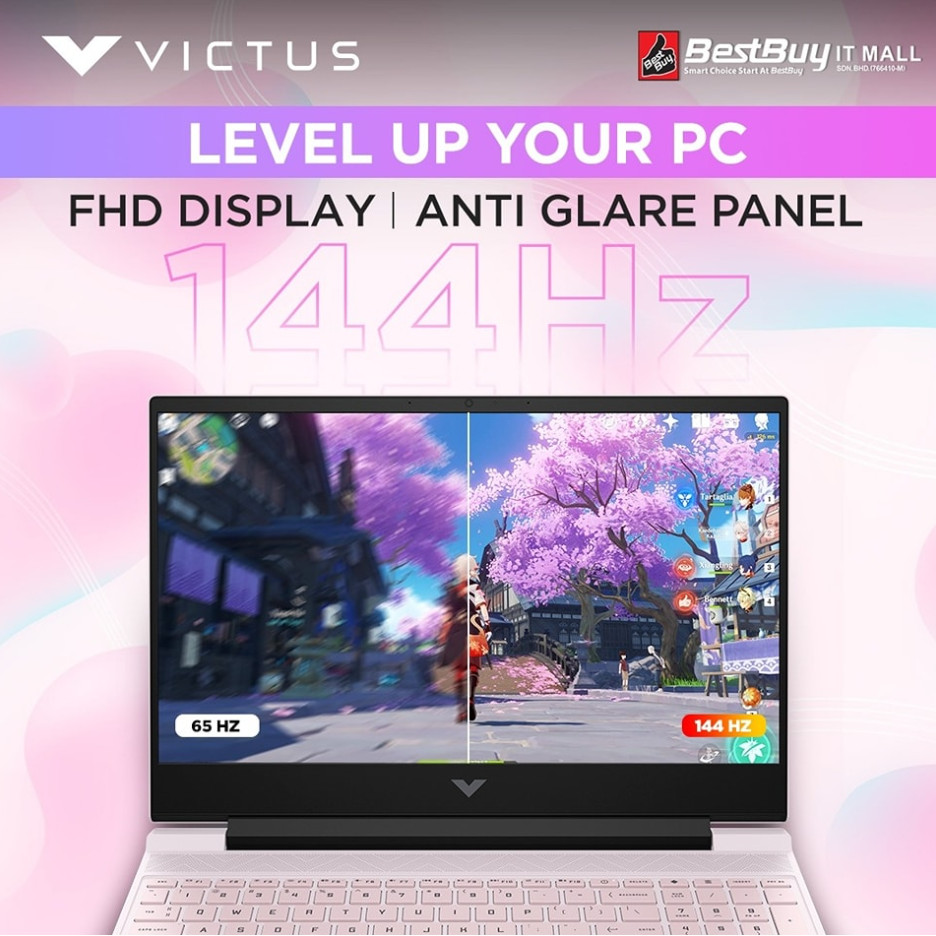 HP VICTUS GAMING LAPTOP 15-fa2166TX / 15-fa2167TX - PINK / BLUE (i5 ...