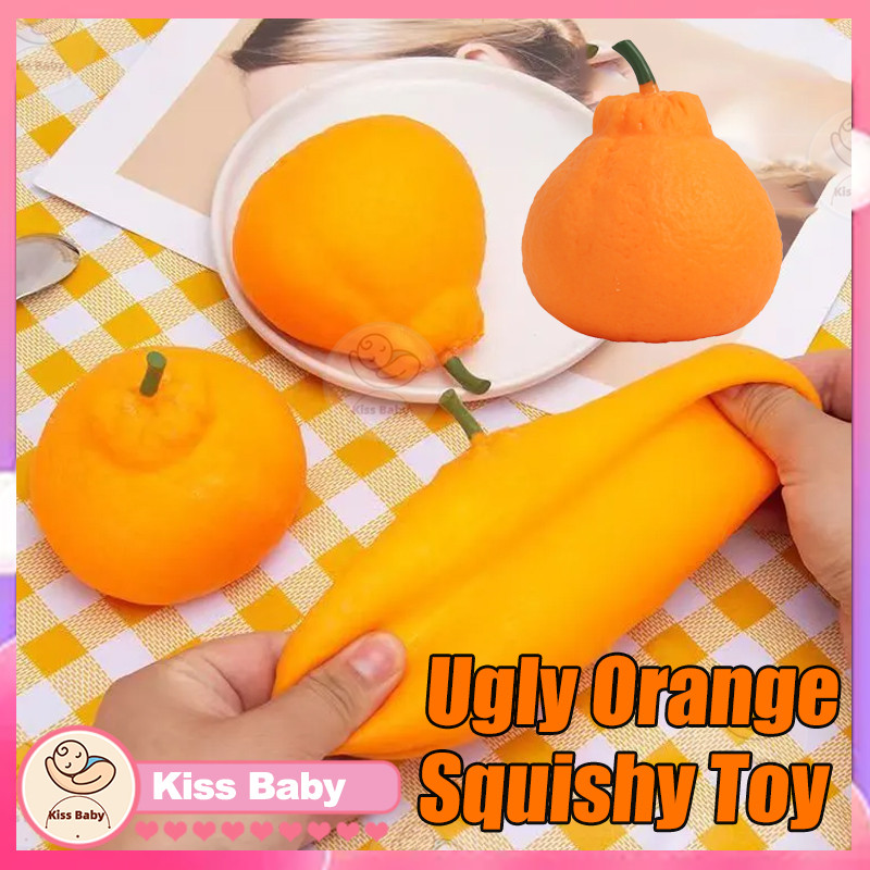 Ugly Orange Pinching Orange Venting Simulation Fruit Squishy Toy Slow ...