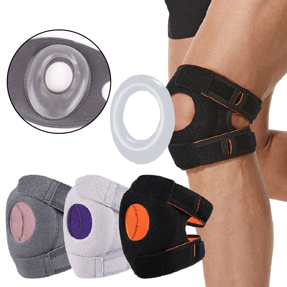 1Piece Adjustable Double Pressure Kneepad Silicone Shock Absorber ...