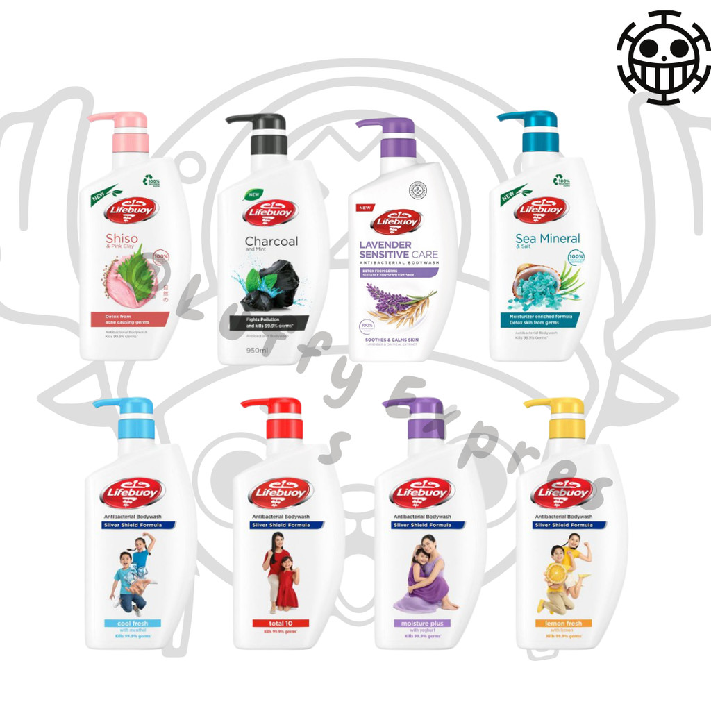Lifebuoy Body Wash Bottle Shower Gel Body Shampoo Bodywash Sabun Mandi Anti Bacteria 900ml 950ml ...
