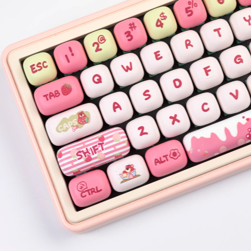 Strawberry Bear Keycap MOG Mantou Height Magnetic Switch MAC Adapts To ...