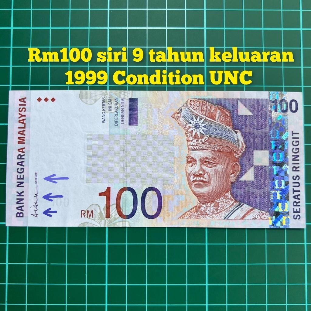 A513 rm100 siri 9 duit kertas lama duit syiling lama barang antik ...