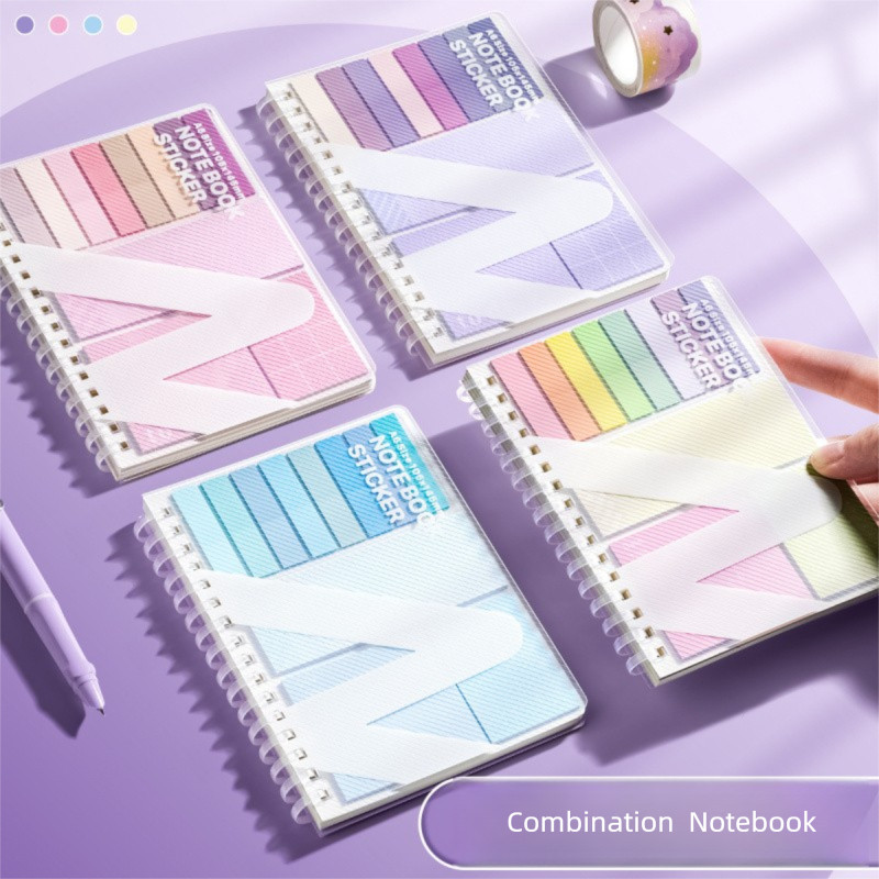 Set Notebook Sticky Notes Expanding Stickers Student Office Use ...