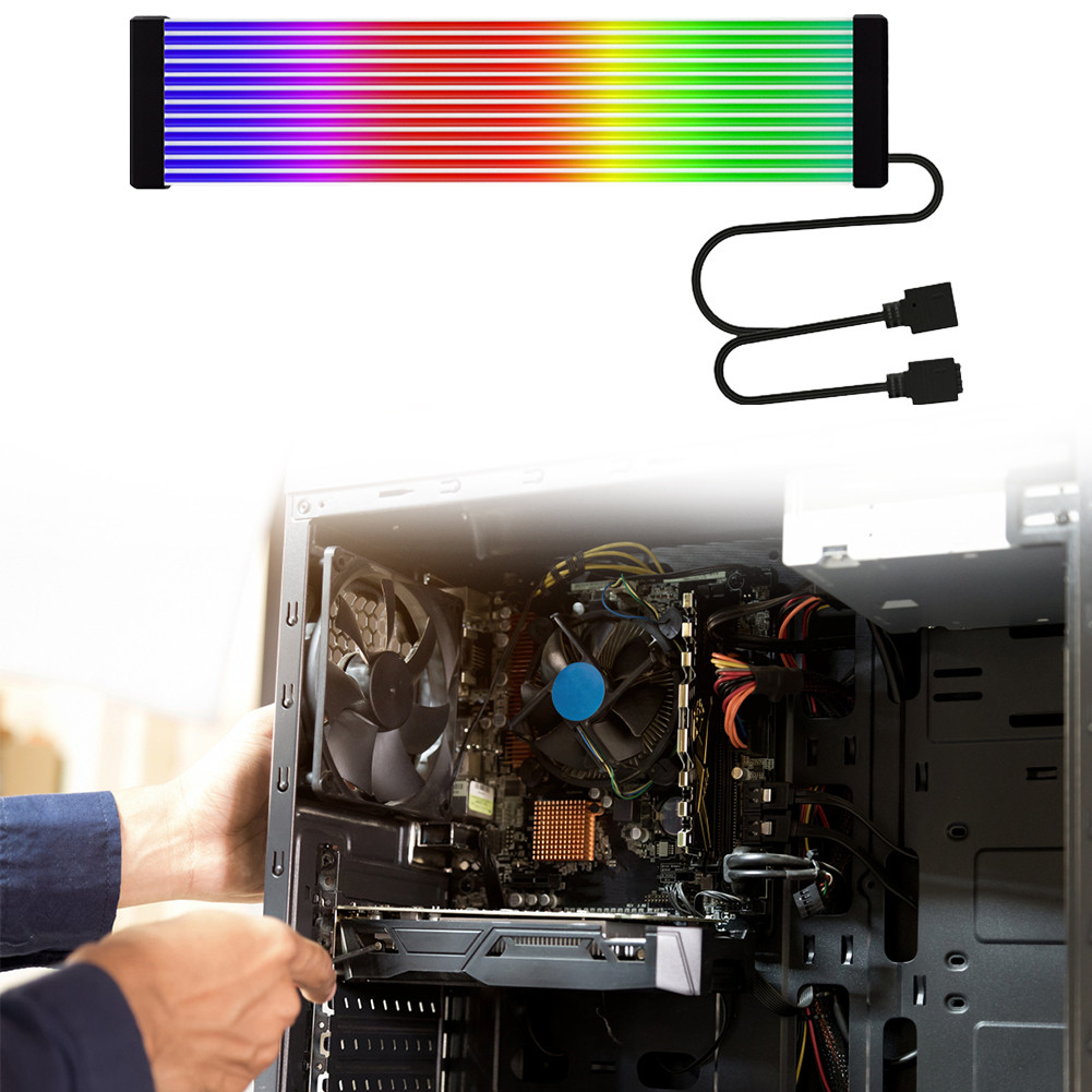5V 3Pin PC RGB GPU Cable 8Pin 24Pin PSU RGB Cable Extensions Flexible ...