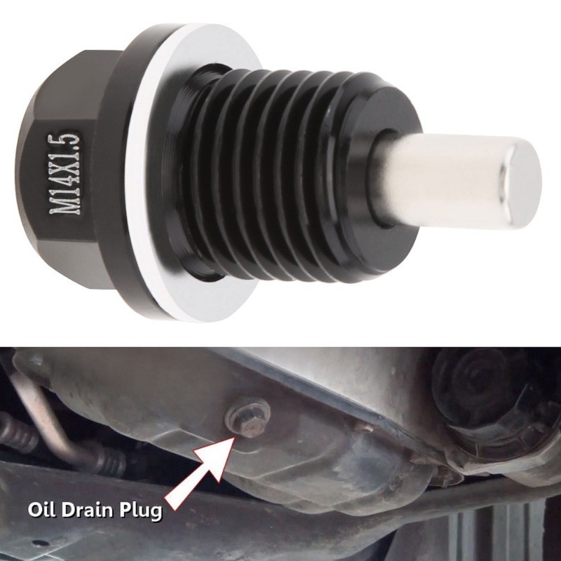 M14 x 1.5 Magnetic Oil Drain Plug T-6 Aviation Aluminum with Crush ...