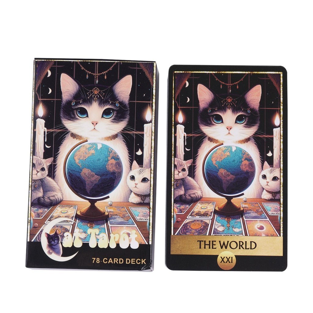 Cat Tarot 78pcs English Version Tarot Oracle Deck Wiccan Supplies Party ...
