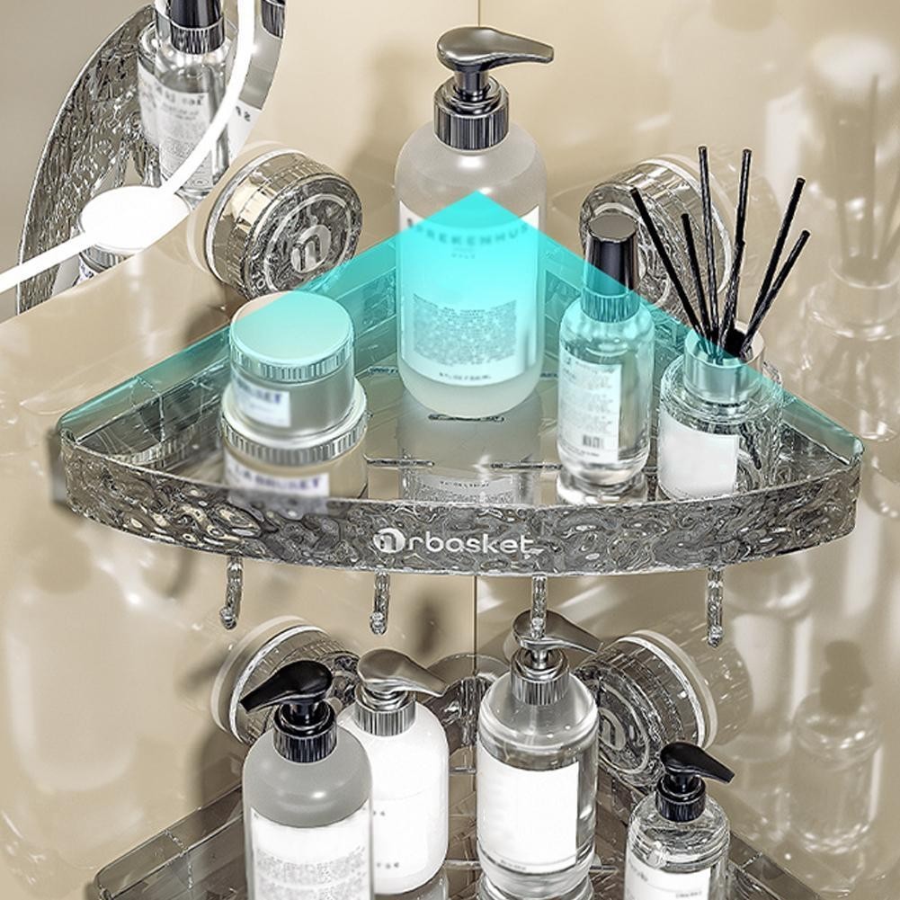 Suction Rack Tripod Transparent Pattern Wall-mounted Waterproof Corner ...