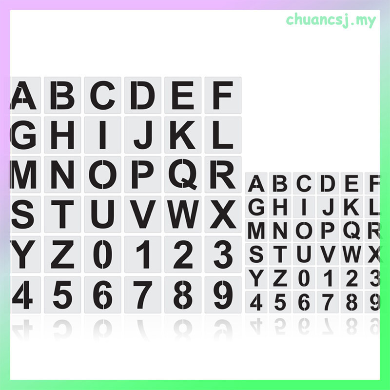 Alphabet Painting Template Number Stencils Compact Letter Child Spray ...