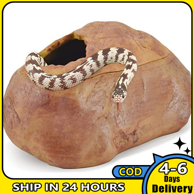In Stock Resin Reptiles Hide Cave Hideout Natural Rock Look Breeding ...