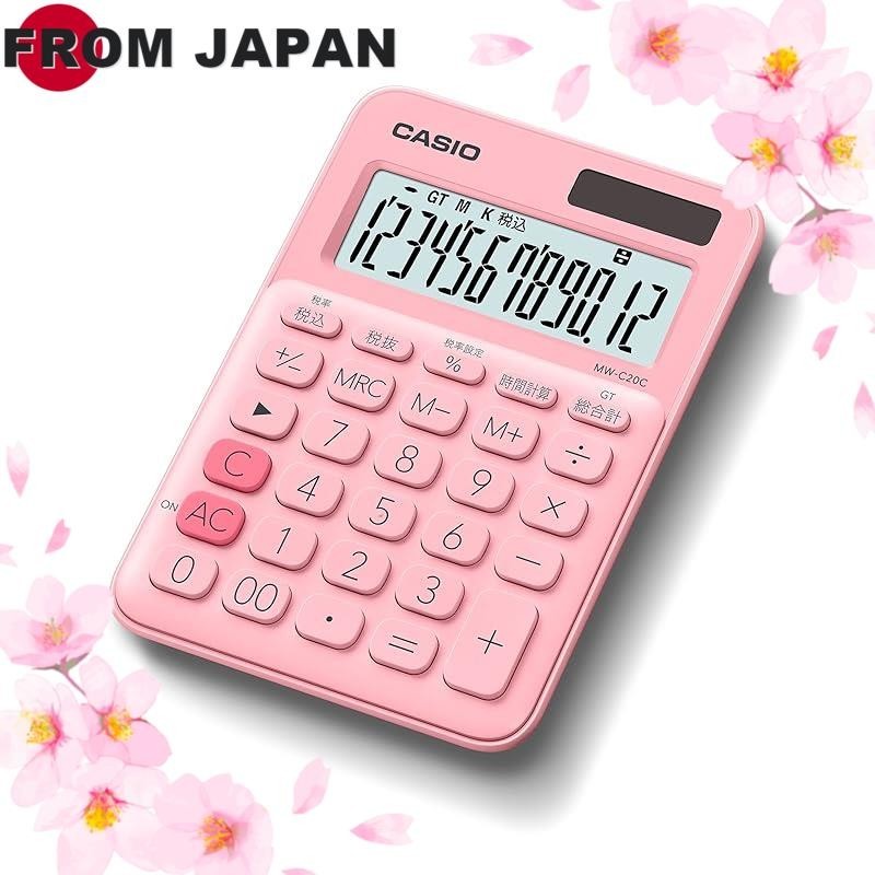 Casio Colorful Calculator 12-Digit Mini-Just Type MW-C20C-N Series ...