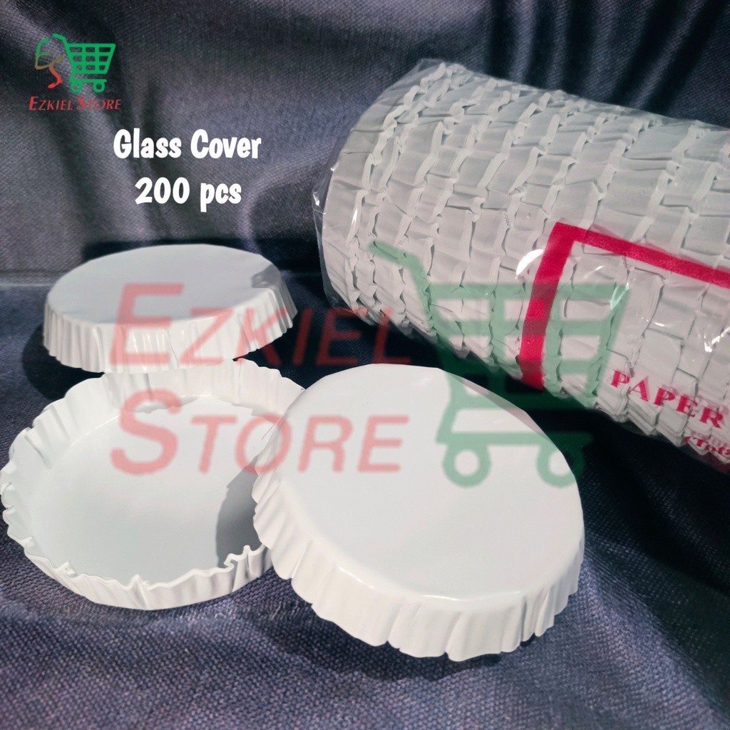Paper Glass Lid Contents 200pcs Paper Glass Cover Hotel Resto | Shopee ...