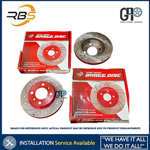 Front (Depan) RBS Sport Disc Rotor Perodua Alza (2008 -2013) 100% ...