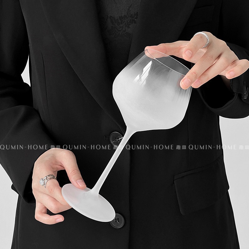 Medieval Frosted Glass Goblet Burgundy sensory sensory Glass Light ...