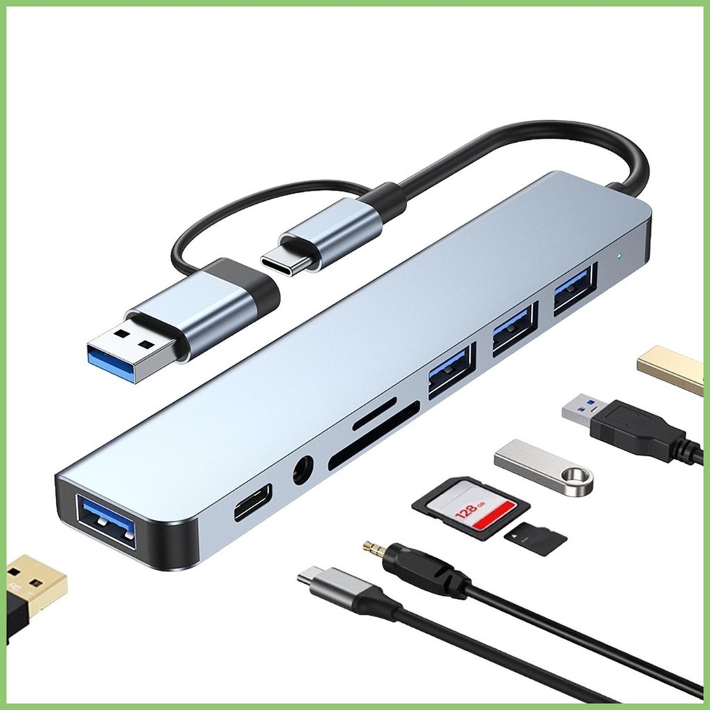 Docking Station Double Port Docking Stations 8-in-1 USB C Dock Laptop ...