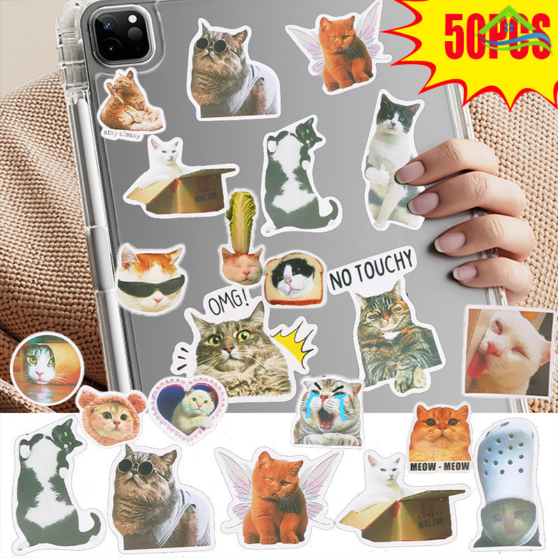 20/50Pcs Funny Graffiti Animal Decals Cute Cat Theme Stickers - Travel ...