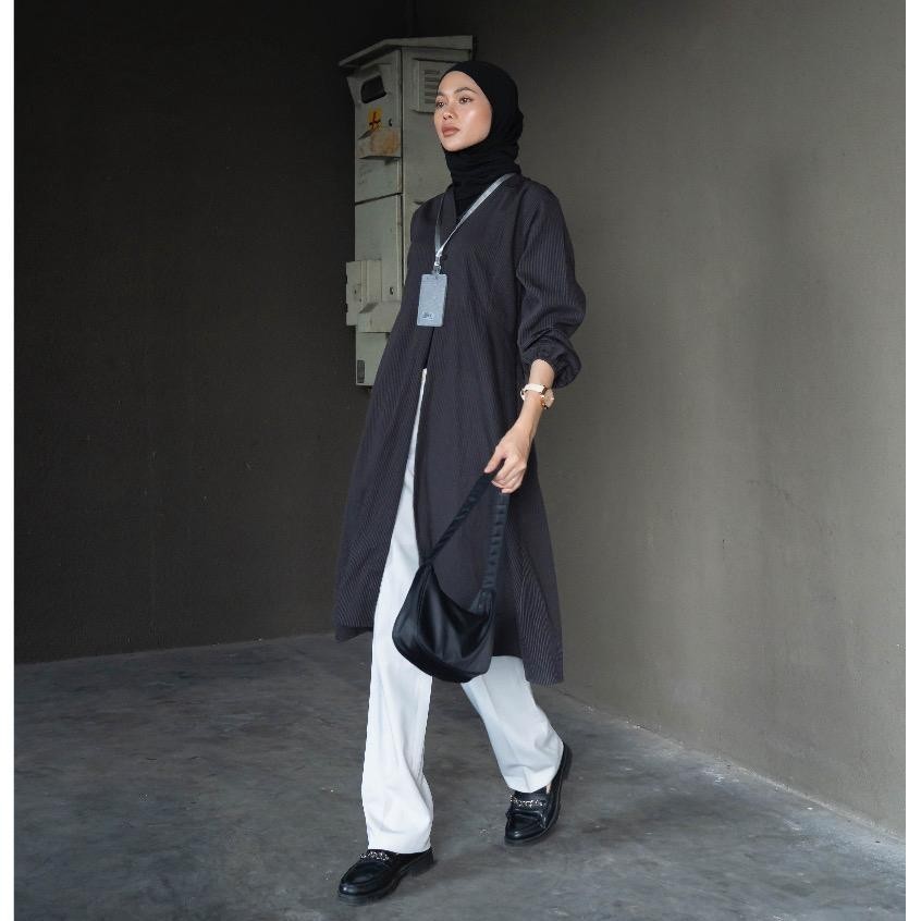 Ayrin Outer Tunic, Premium Crinkle Airflow Material, Rubber Sleeves ...