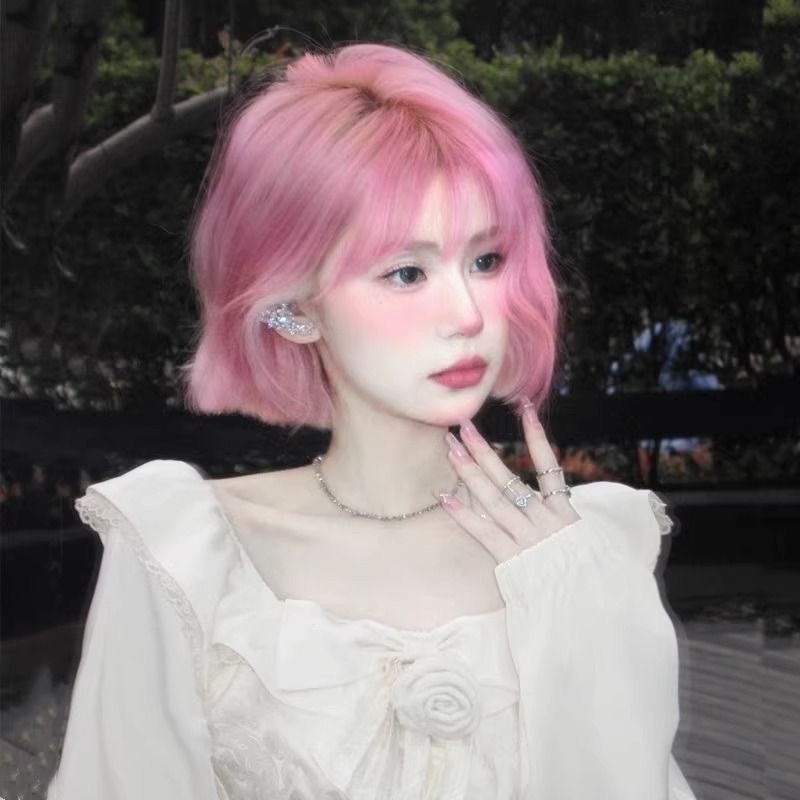 Rambut palsu, selebriti bersih wanita, simulasi rambut kerinting pendek ...