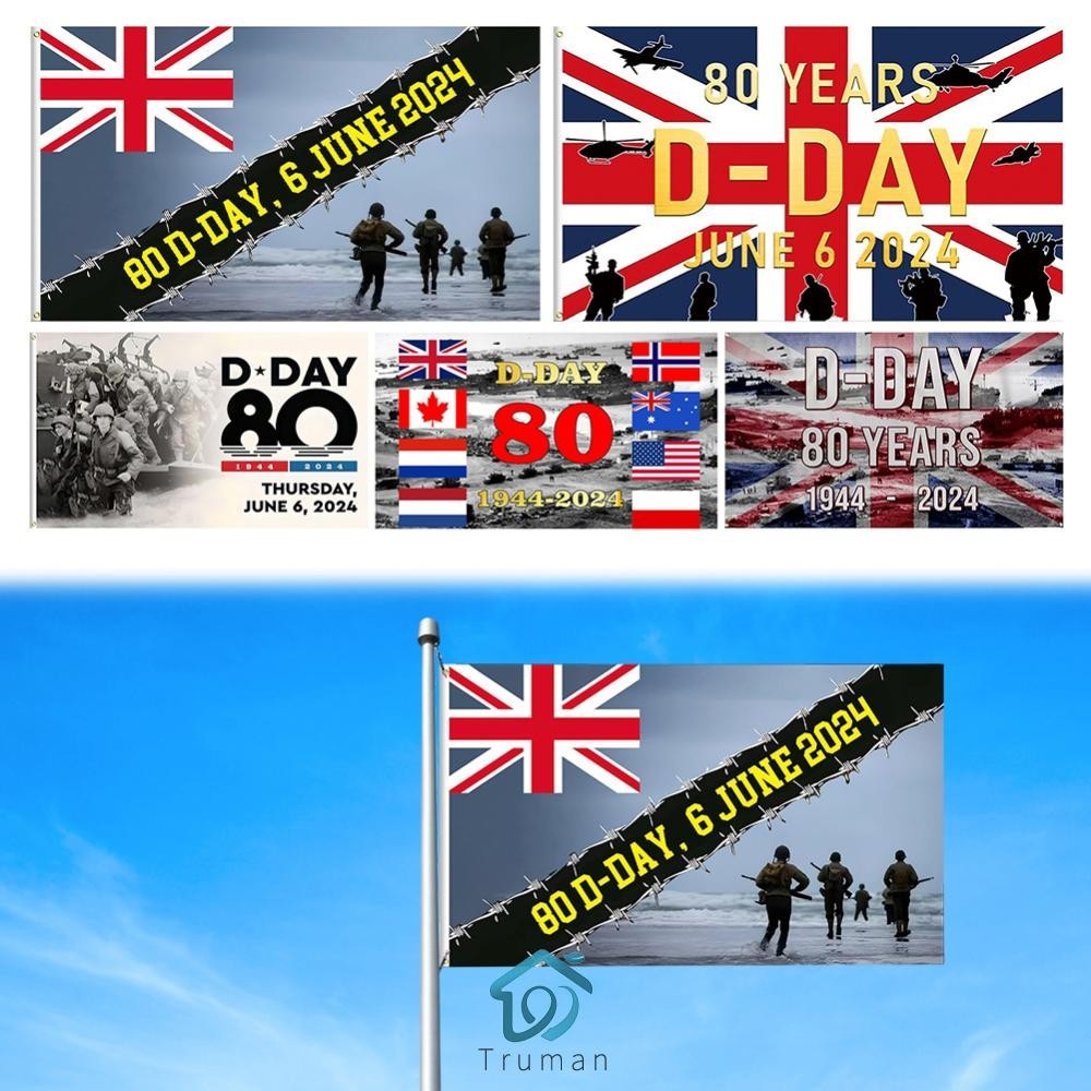 5ftx3ft L D Day Landing Flags 1944-2024 June 6th for UK Normandy ...