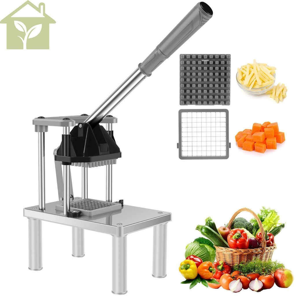 Commercial Vegetable Fruit Chopper French Fry Cutter with 2 Replacement ...