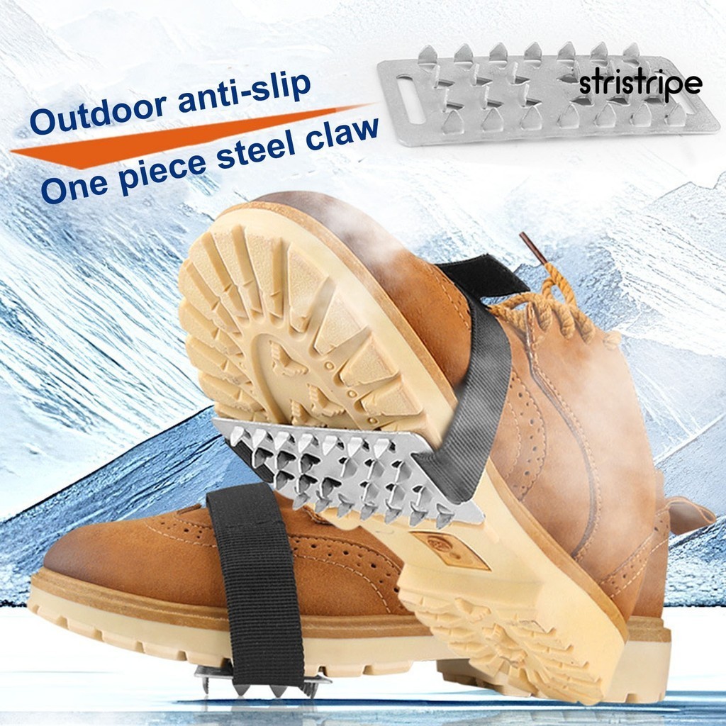 STR-1 Pair 26-Tooth Ice Claws Crampons Non-Slip Stainless Steel Shoe ...