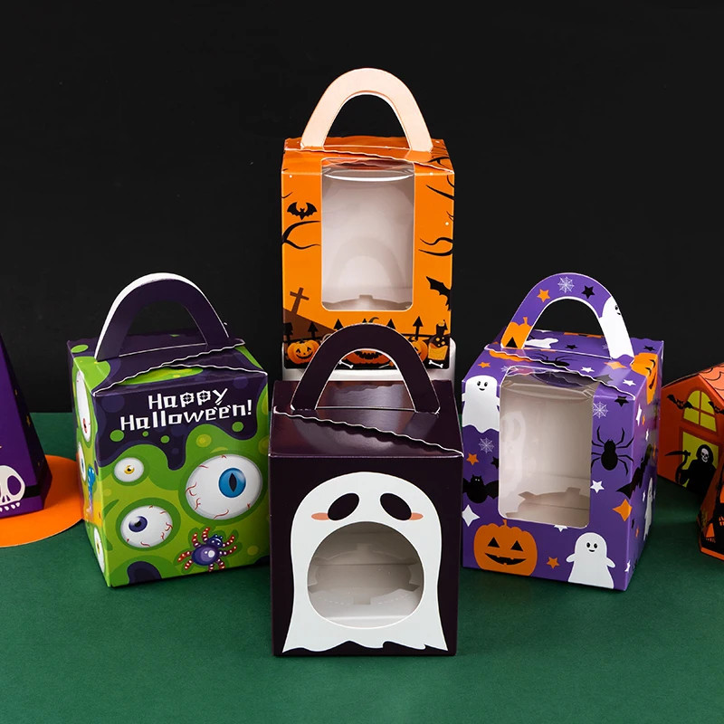 Halloween Gift Boxes Treat Boxes for Candy Snacks Small Gifts Box with ...