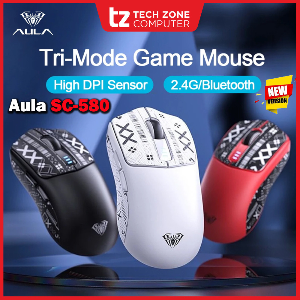 AULA SC580 Wireless Gaming Mouse Bluetooth/2.4G/Type-C Wired ...
