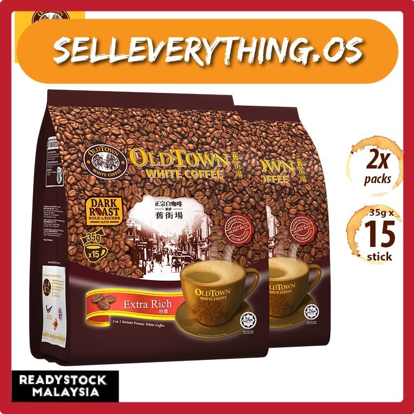 OLDTOWN White Coffee 3-in-1 Instant Premix White Coffee Extra Rich (15S ...