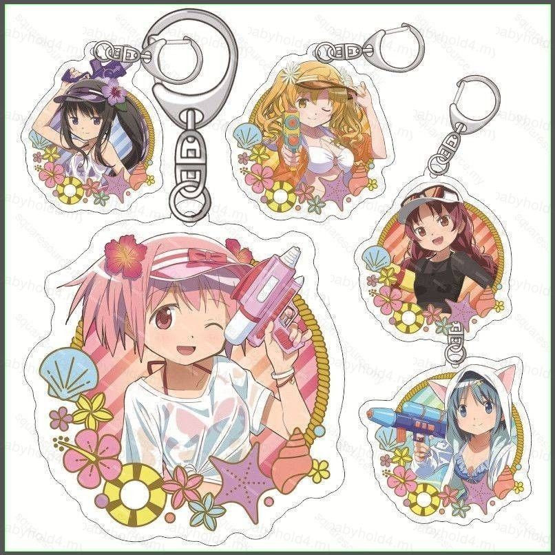 Puella Magi Madoka Magica Kaname Madoka Akemi Homura keychain acrylic ...